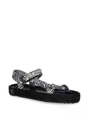 BOHONOMAD Miami Zebra-print Rope Sandals