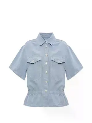 ALLSAINTS Elasticated Waist Short-sleeve Shirt - Blue