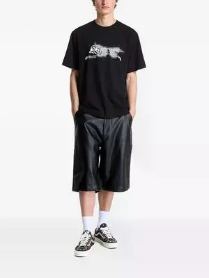 BILLIONAIRE BOYS CLUB - ICE CREAM Glitter Running Dog T-shirt - Black