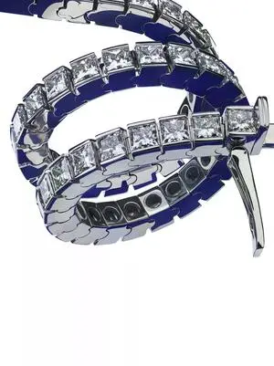 LOEV 18kt Recycled White Gold Tennis Bracelet With Princess Cut Diamonds