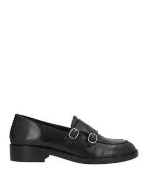 EMANUÉLLE VEE Leather Monk Strap Loafers