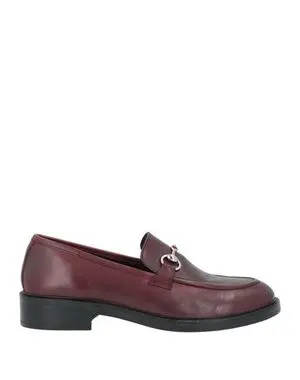 EMANUÉLLE VEE Loafers Burgundy Size Leather - Red