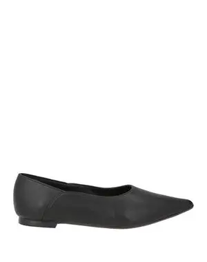 CastaÑer Ballet Flats Burgundy Size Leather - Black