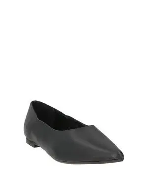 CastaÑer Ballet Flats In Burgundy Leather - Black
