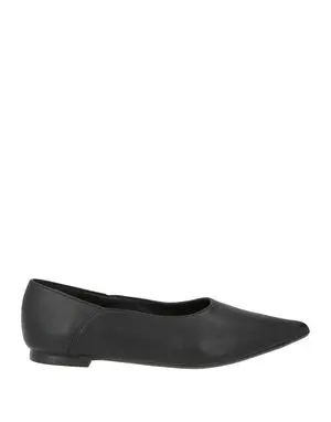 CastaÑer Ballet Flats In Burgundy Leather - Black