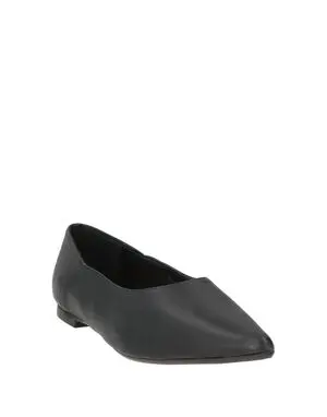 CastaÑer Ballet Flats In Burgundy Leather - Black