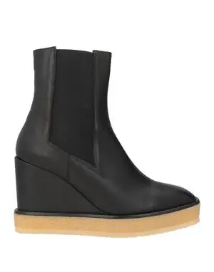 CastaÑer Leather Wedge Chelsea Boots - Black