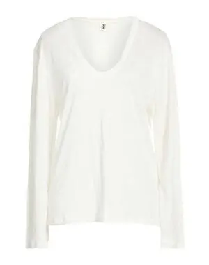 BY MALENE BIRGER Lyocell And Linen T-shirt - Ivory