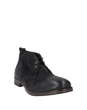 Moma Midnight Leather Ankle Boots - Blue