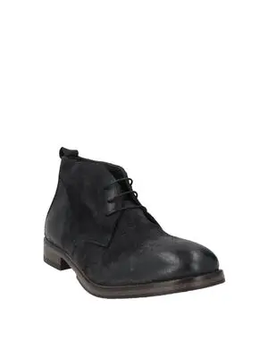 Moma Midnight Leather Ankle Boots - Blue
