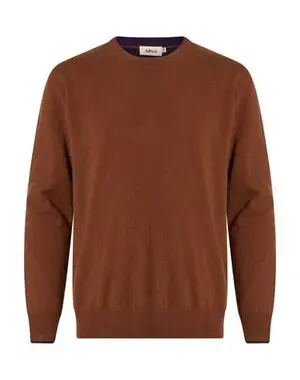 Altea Virgin Wool Crewneck Sweater - Brown