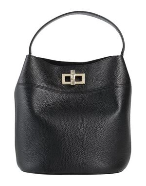 Furla Leather Bucket Bag With Twist-lock Fastening - Black