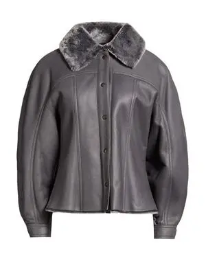Alberta Ferretti Jacket Lead Size Lambskin - Grey