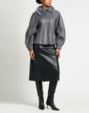 Alberta Ferretti Jacket Lead Size Lambskin