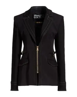 Versace Jacket Size Cotton, Elastane - Black