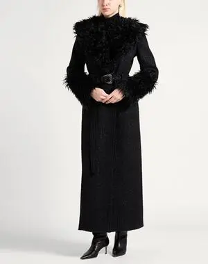 Versace Belted Tweed Coat