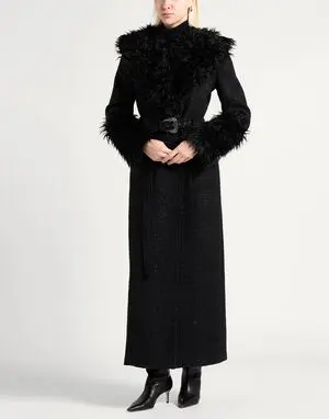 Versace Belted Tweed Coat
