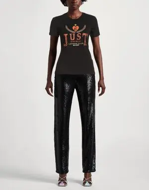 Just Cavalli Cotton T-shirt With Logo Print