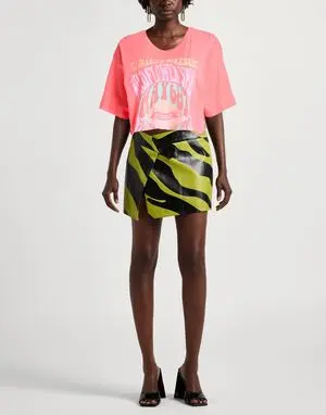 8PM Cotton Elastane Graphic Print Cropped T-shirt