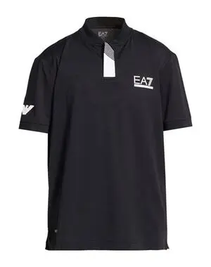 EA7 T-shirt Size Polyester, Elastane - Black