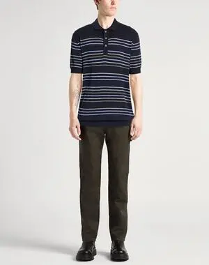 Paul & Shark Midnight Cotton Cashmere Striped Polo