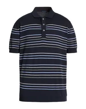 Paul & Shark Midnight Cotton Cashmere Striped Polo