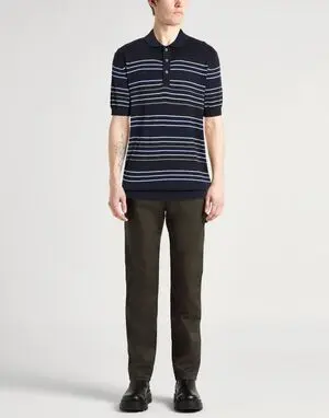 Paul & Shark Midnight Cotton Cashmere Striped Polo