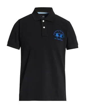 LA MARTINA Polo Shirt Size Cotton - Black