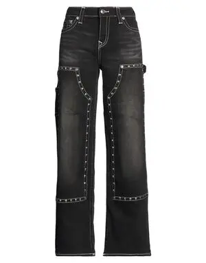 True Religion Wide-leg Jeans With Stud Embellishments