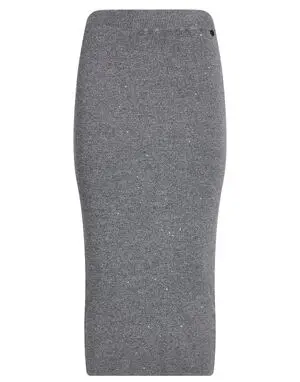 Dixie Knitted Midi Skirt With Glittered Appliqués - Grey