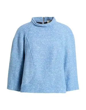 Ba&sh Light Tweed Turtleneck 3/4 Sleeve Top
