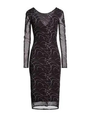 Karl Lagerfeld Midi Dress With Tulle And Long Sleeves