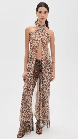 Ramy Brook Leopard Convertible Aari Cover Up