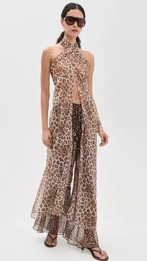 Ramy Brook Leopard Convertible Aari Cover Up