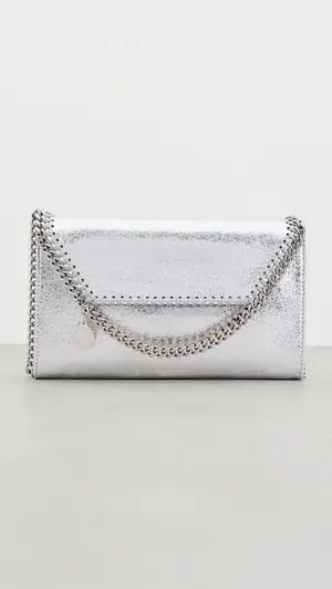 Stella McCartney Falabella Metallic Wallet On A Chain