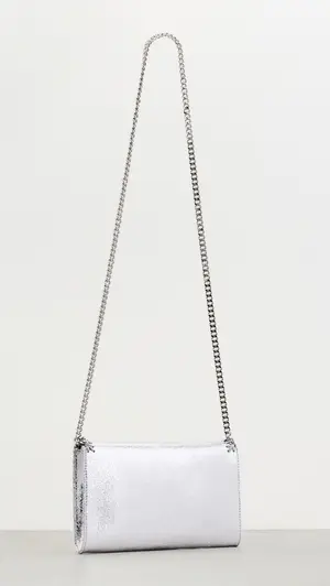 Stella McCartney Falabella Metallic Wallet On A Chain