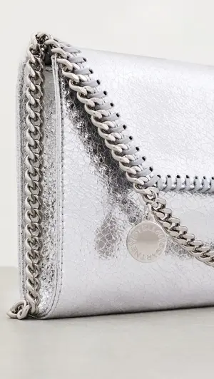 Stella McCartney Falabella Metallic Wallet On A Chain