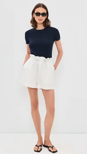 Vince Texture Short Sleeve Crew Pullover