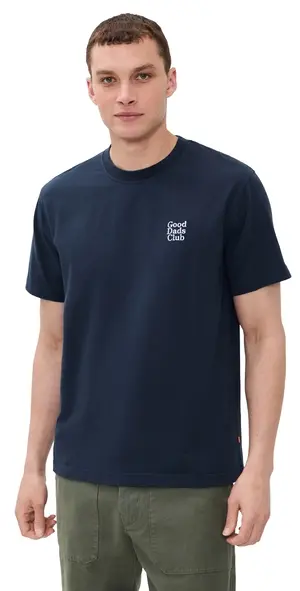 FAR AFIELD Gdc Embroidered T-shirt - Navy Iris