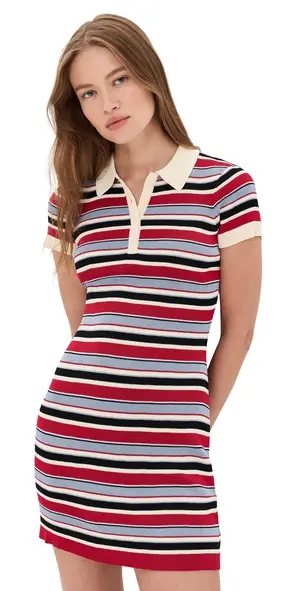 ROWING BLAZERS Knit Polo Mini Dress