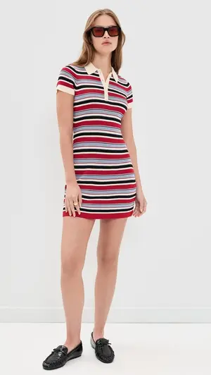 ROWING BLAZERS Knit Polo Mini Dress