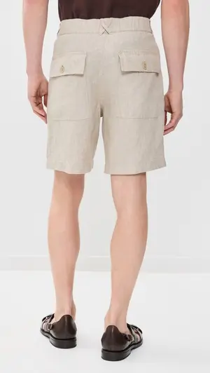 ALEX MILL Pull On Field Shorts In Linen 19