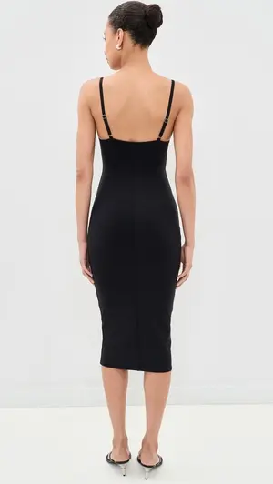 FLEUR DU MAL Le Stretch Micro U-plunge Midi Dress