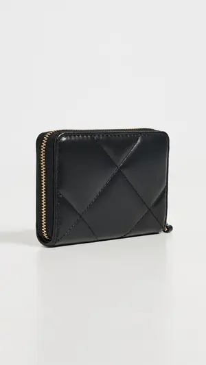 Tory Burch Kira Diamond Quilt Small Zip Around Wallet
