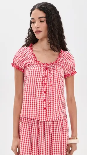 Splendid Gigi Gingham Top