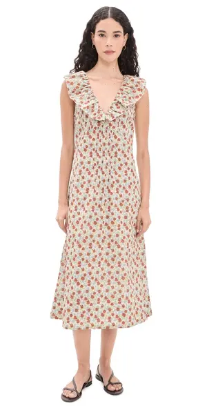 Sea Viera Print Midi Dress