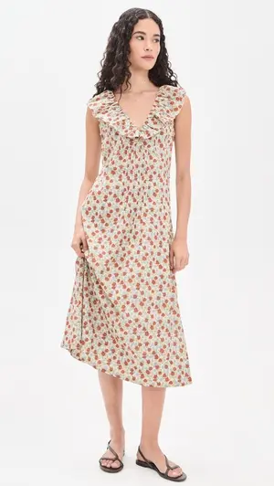 Sea Viera Print Midi Dress