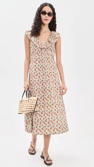 Sea Viera Print Midi Dress