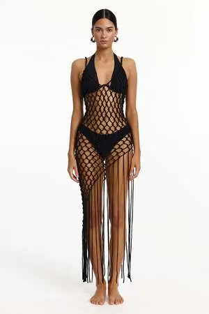 Significant Other Oceane Maxi Dress With Macramé Overlay