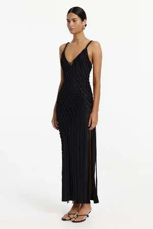 Significant Other Oceane Maxi Dress With Macramé Overlay